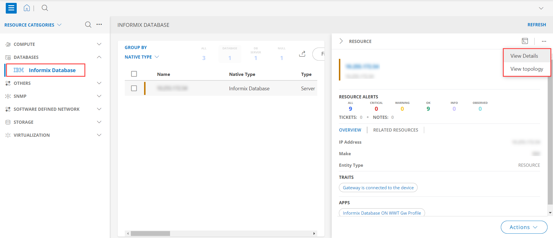 Informix Database Opsramp Documentation